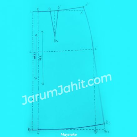 Pola Dasar Rok Metode So-En dan Mayneke, Lengkap Dengan Ukurannya