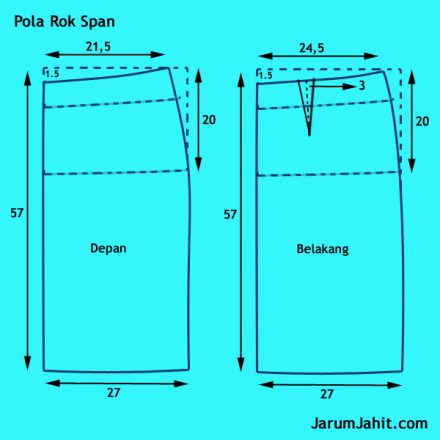 Pola Rok Span untuk Wanita Profesional, Lengkap Dengan Tabel Ukuran